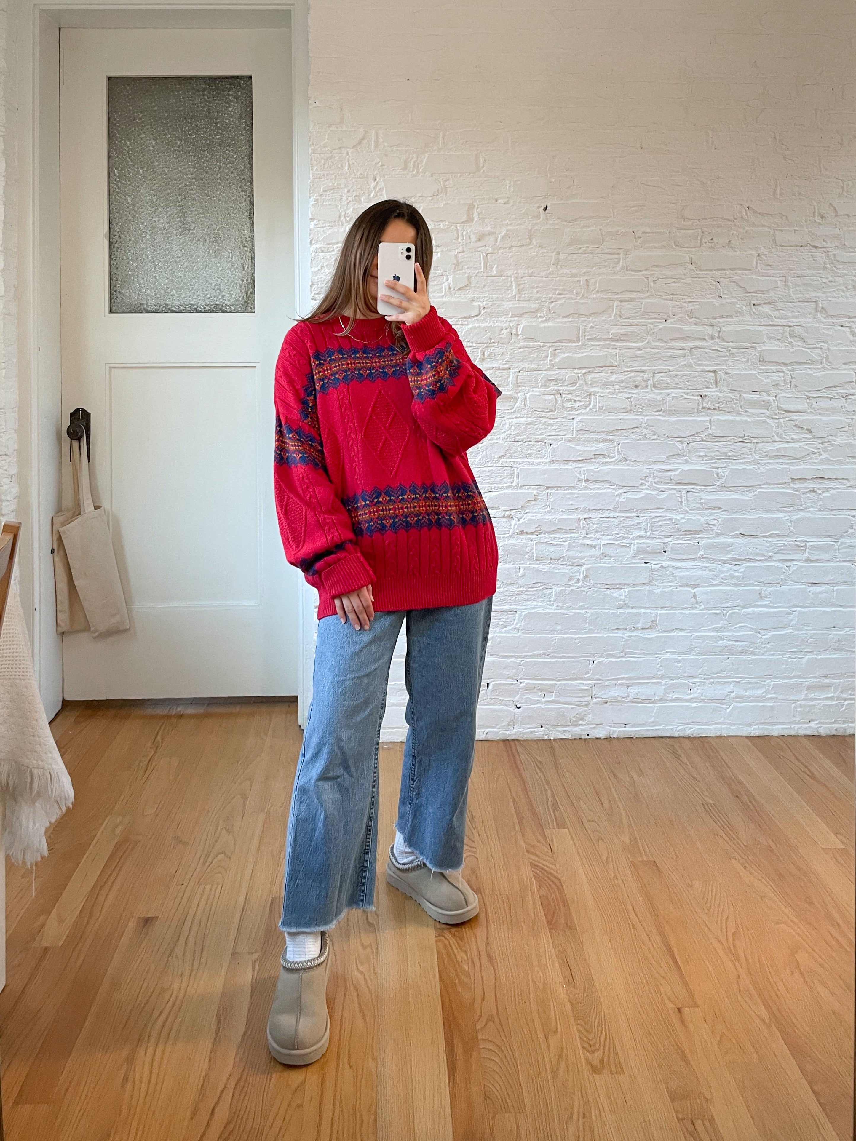 The Red Fair Isle Sweater (M) – earthful collective