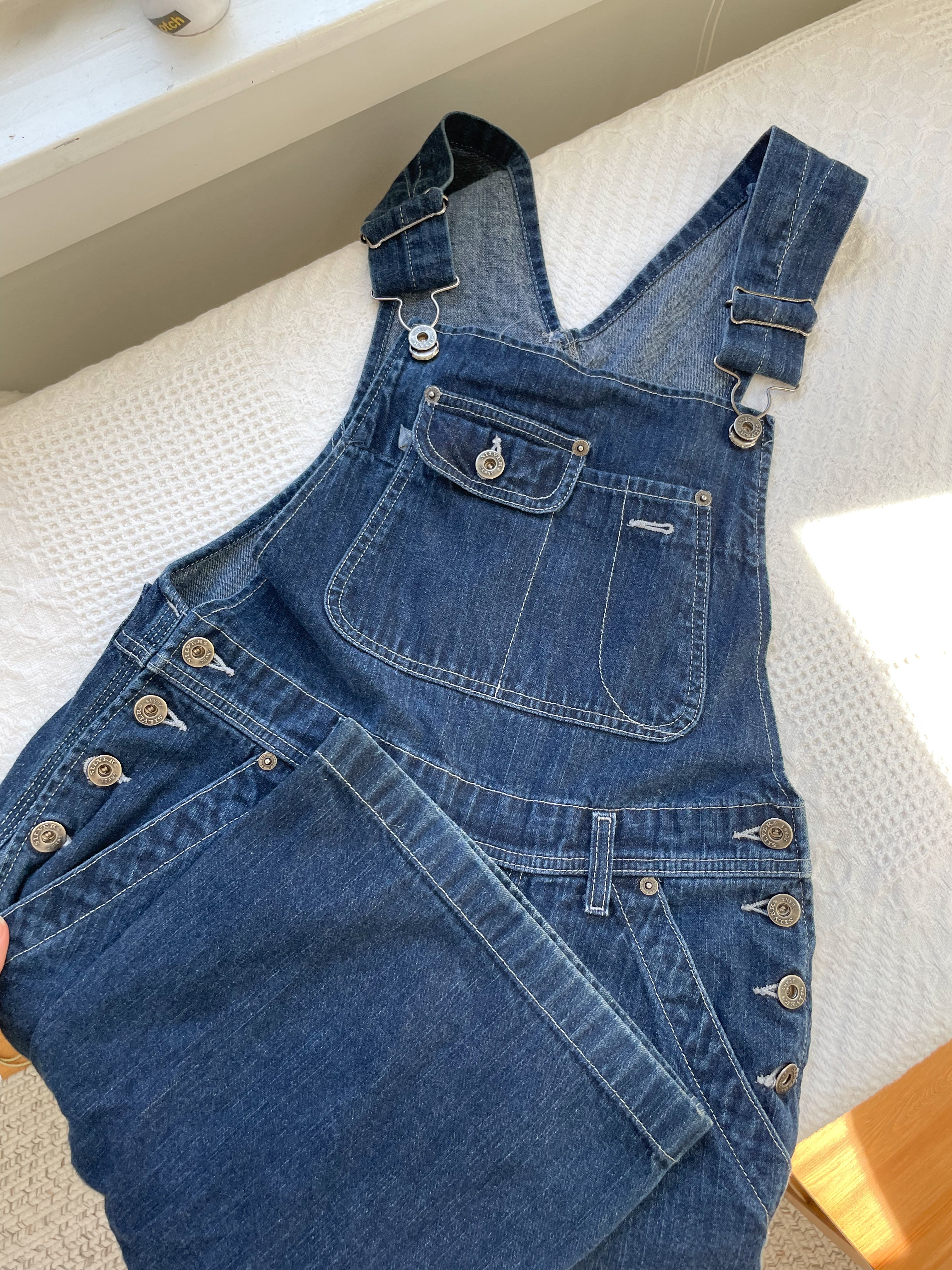 Dark Wash Silver Jeans Flare Overalls (S) – earthful collective